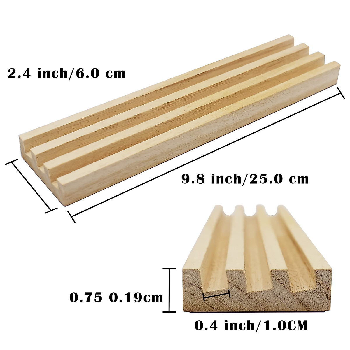 Yuanhe Wooden Domino Racks/Trays Set of 8, Domino Tiles Holders