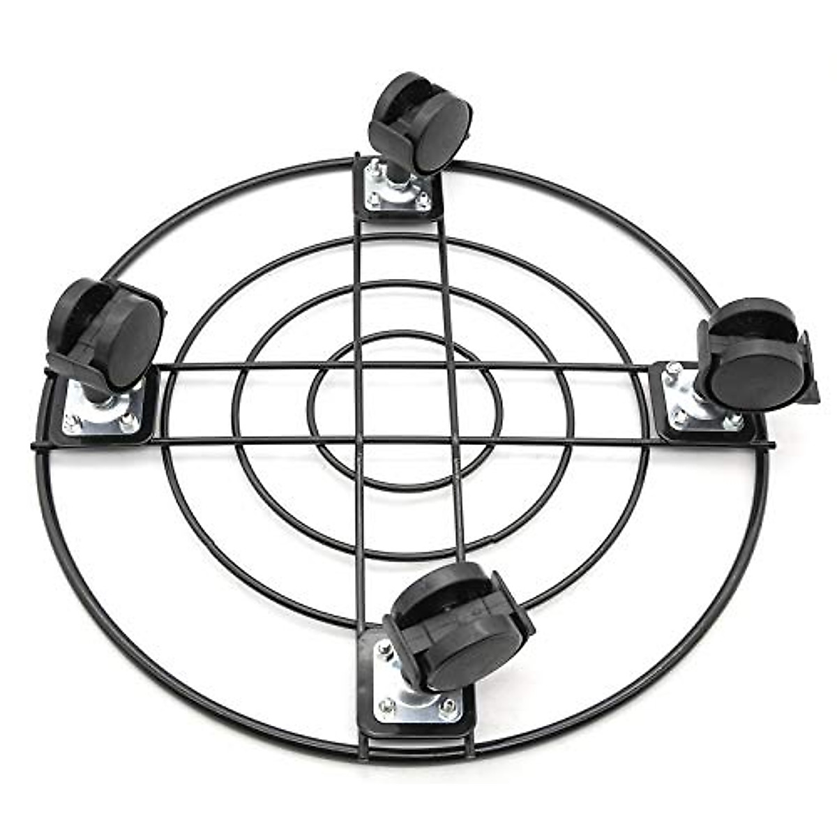 Outdoor rolling Planter Casters,Plant Caddy with Wheels Iron Large Potted Plant Stand Holder Move Around Indoor Outdoor Garden Patio Flower Pot Planter Adjustable Rolling with Locking 13" 2 pcs