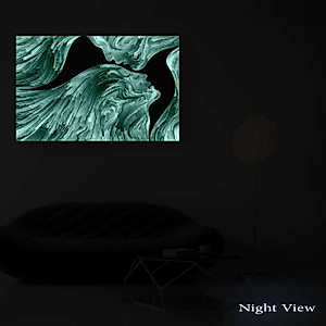 Startonight Canvas Wall Art Abstract - Kissing in Eternity, Multicolored Painting - Large Artwork Print for Living Room 32" x 48"