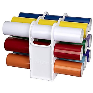 ArtBin 6866AG Mini Vinyl Storage Rack, Organizer up to 9 (5.5") Vinyl Rolls, White, 1 Rack