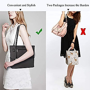 MONSTINA Lunch Tote Bag for Women Men,Large 2 Layer Lunch Bag with USB Port Thicken Aluminum Foil Reusable Lunch Box for School Office