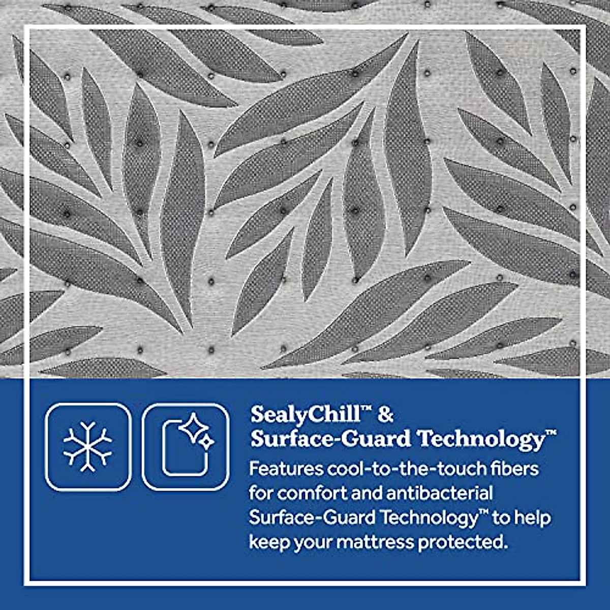 Sealy Posturepedic Plus, Euro Pillow Top 14-Inch Medium Mattress with Surface-Guard - King, Grey