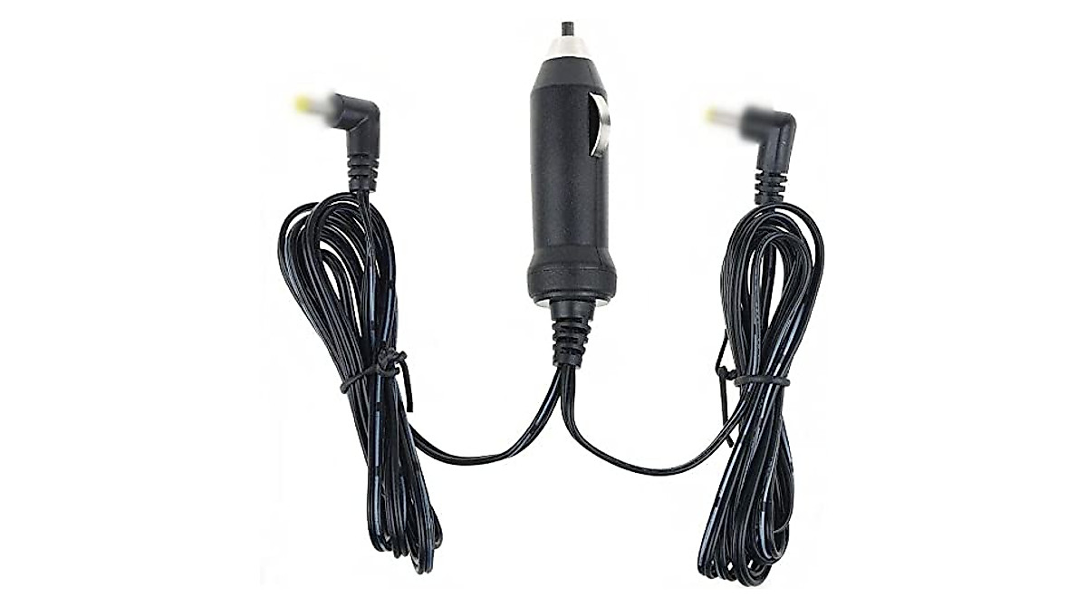 Kircuit Dual Car Adapter for Sylvania Portable DVD Players