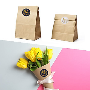 Thank You Stickers, 2 Rolls of 1000, 1.5 Inches in Diameter, Rose Gold Fonts, White/Blue Waterproof Thank You Stickers for Seal and Decorate Bags, Envelopes, Boxes, Greeting Cards, Gifts, Crafts