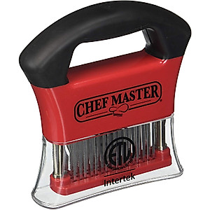 Chef-Master Meat Tenderizer Tool, Stainless Steel Sharp Needle Blade Tenderizer Tool for Beef, Chicken, Turkey, Pork, Fish, Professional Tenderizing Machine Cooking Set,