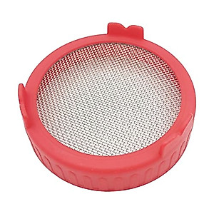 BAIRONG Mason Jar Screen Lids for Sprouting | Wide Mouth Mason Jars Lids | Alfalfa and Mung Bean Sprouts, Stainless Steel Mesh Screen Jar Strainer Sprout Lid for Broccoli Seeds, Alfalfa Adj