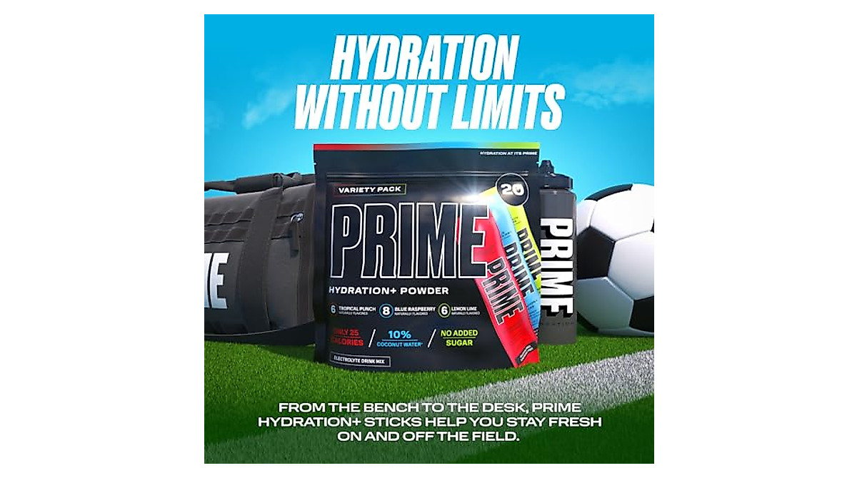 Prime Hydration+ Sticks Variety Pack | On-the-Go Electrolyte Powders