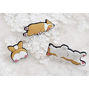 Nayothecorgi - Corgi 3 pieces shoe charms Compatible with Crocs shoes