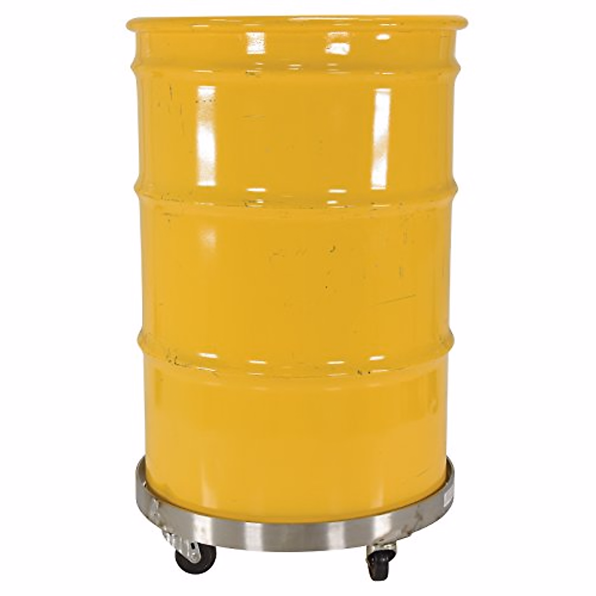 Vestil DRUM-SS-55-H Stainless Steel Mobile Drum Dolly, 800 lbs Capacity, 6" Height