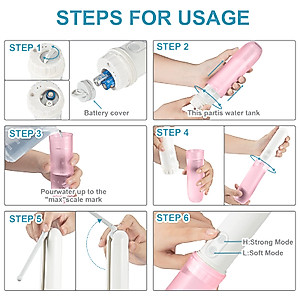 Portable Travel Bidet Electric Handheld for Women Bidet Sprayer for Personal Hygiene Cleaning with 2 Pressure Options (Pink).It's Convenient to Work or Home, Travel, and Camping