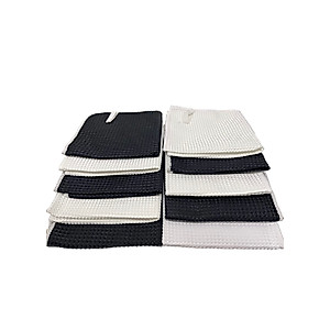 10 pcs Waffle Weave Dish Towel Kitchen Towel Hand Dish Rags Great for Household Cooking Cleaning Kerchief, 12x12inches