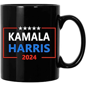 Lymhy Kamala Harris 2024 President Vote Campaign Mug Ceramic Cup Gift Coffee Cup Double-sided Design