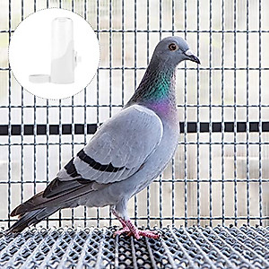 generic Waterer Cockatiel Cage Fountain Wire Accessories Drinker Hanging Rabbits Gravity Drinking Water Pets Love Automatic Stand Parakeets Small Bowl Dispenser Bird Parrot White in