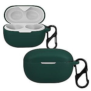 kwmobile Case Compatible with Anker Soundcore Life A3i Case - Silicone Cover Holder for Earbuds - Dark Green