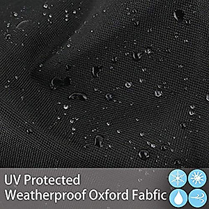 High Back Patio Chair Covers Waterproof Heavy Duty Stackable Outdoor Bar Stool Cover Black Patio Furniture Covers Outside Lounge Deep Seat Covers, Large Tall Lawn Chair Covers, High Back-2 Pack, Black