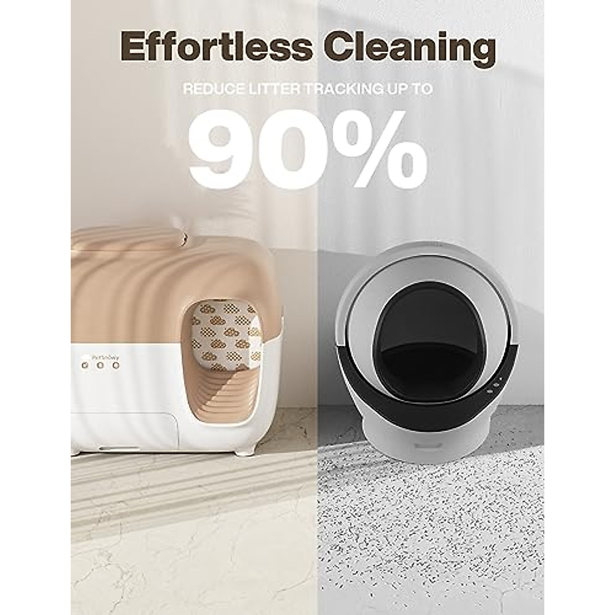 PetSnowy (2024 Premium Version) Snow⁺ Self Cleaning Cat Litter Box & 120 PCS Cat Litter Box Liners Bundle