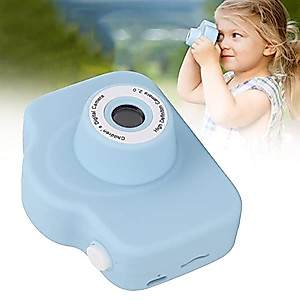 Shanrya Cartoon Mini Camera, Child Camera Kids Gift One Key Video Recording 16 Borders Support MP3 for Kids(Sky Blue)