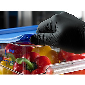 Carlisle FoodService Products Squares Square Food Storage Container Lid with Stackable Design for Catering, Buffets, Restaurants, Proprietary Blend, 12 To 22 Quarts, Royal Blue, (Pack of 6)