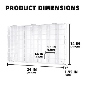 Hot 56 Compartment 1/64 Scale Toy Cars Wheels Matchbox Display Case Stand Wall Diecast Model Car Cabinet w/Door -AHW64-56