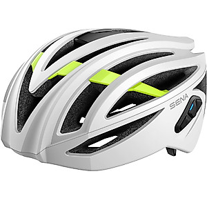 Sena R2 Road Cycling Smart Bluetooth Helmet (Matte White, Medium)