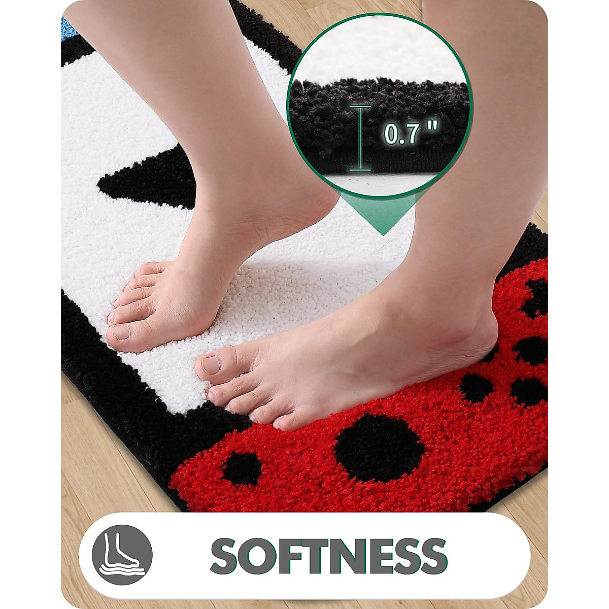 LUMI Fun Glove Floor Mat - Playful Glove Design, Non-Slip Backing, Durable and Easy to Clean, Ideal for Living Room, Bedroom, Nursery and Playroom Decor, 16"x32", Game Console