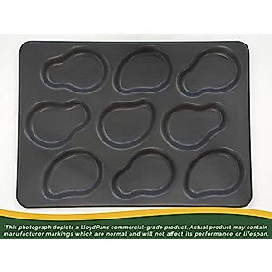LloydPans Egg Pan, 12.88 x 17.88 Inch 9-Cavity Irregular Egg Pan, Pre-Seasoned PSTK