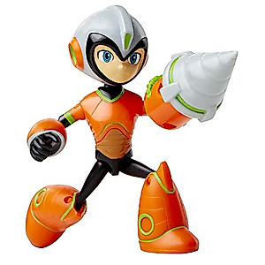 Megaman Fully Charged – Deluxe Drill Man Schematics Articulated Action Figure with Spinning Drill and Break-Apart Boulder Accessory! Based on the new show!