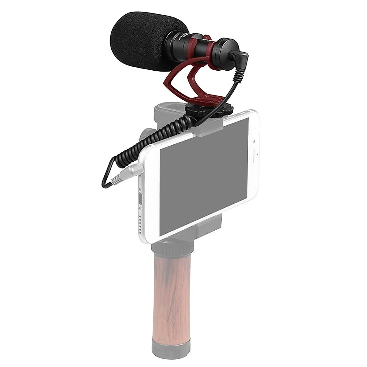 XIAOMINDIAN CVM VM10II Mini Compact On Camera Cardioid Directional Video Microphone with Shock Mount for Smartphone Action Camera (Color : Black)