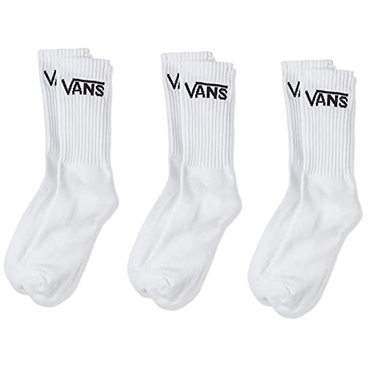 Vans Classic Crew 3-Pair Pack White 6.5-9 Men's Shoe Size