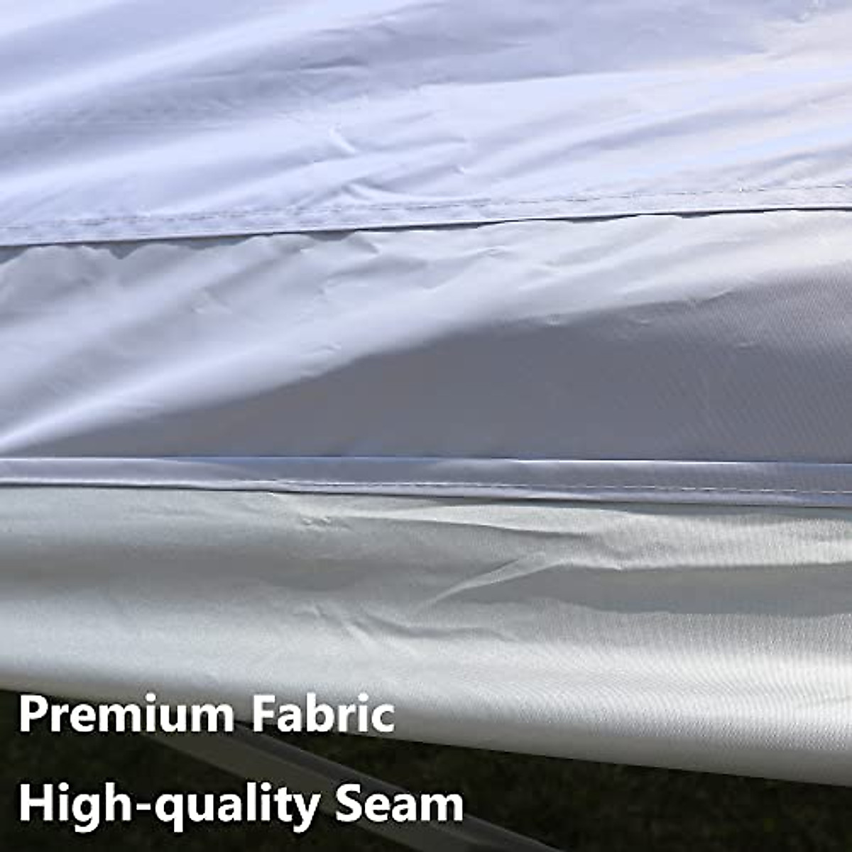 PORTAL 10x20 Canopy Replacement Cover, Pop Up Canopy Tent Top Cover Without Frame Legs Instant Patio Gazebo Pergola Sun Shade, White