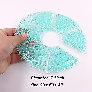 Breast Therapy Ice Packs, Hot and Cold Breast Pads, Breastfeeding Essentials Large Gel Bead Packs for Moms, 2 Pack (2 Ice Pack (Teal))