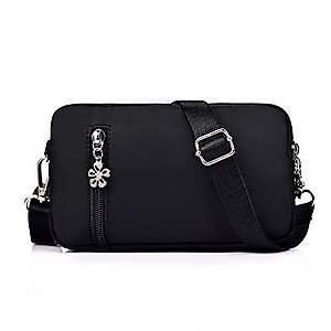 Cell Phone Crossbody Bag Small Wrist Pouch Purse for Google Pixel 6 5 4a 5G 4 XL 3a 3XL, iPhone 13 12 Pro Max, iPhone 11 Pro Max X XR, XS Max, OnePlus 9, 8 8T Nord, BLU G90 G5 G6 (Black)