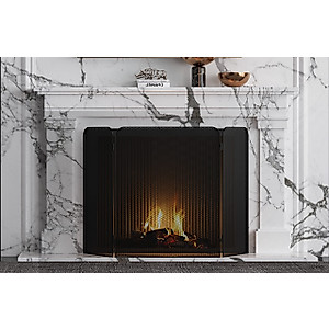 Fire Beauty 3-Panel Metal Fireplace Screen for Fireplace Fire Spark Guard Grate for Living Room Home Decor (32" x 52")