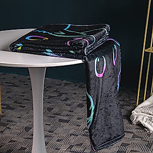 BailiPromise Flannel Throw Blanket Cute Cat All Season Super Soft Cozy Blanket for Bed or Couch Blanket Twin Size (59"x47"),Cartoon Animals Throws Print Throw Blanket 4 Size for Kids Girls Boys