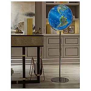 practical Globe Floor Globe With Metal Stand World Globe Rechargeable Touch Lamp Geographic Globes For Office Living Room Globes Educational Tools