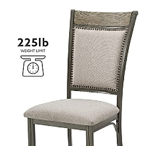 Powell Pewter Metal and Rustic Wood Side 2 Pack (2 Chairs) Franklin Dining