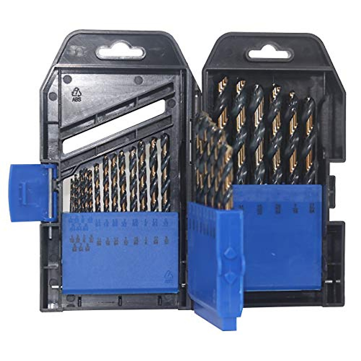 Drill America - KFD29J-RB 29 Piece Heavy Duty High Speed Steel Drill Bit Set with Black and Gold Finish in Rectangular Case (1/16" - 1/2" x 64ths), KFD Series