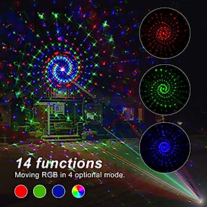 Premium Christmas Outdoor Waterproof Laser Projector Light- Moving RGB 20 Patterns- with RF Remote Control and Timer, Perfect for Lawn, Party, Garden Decoration- Green