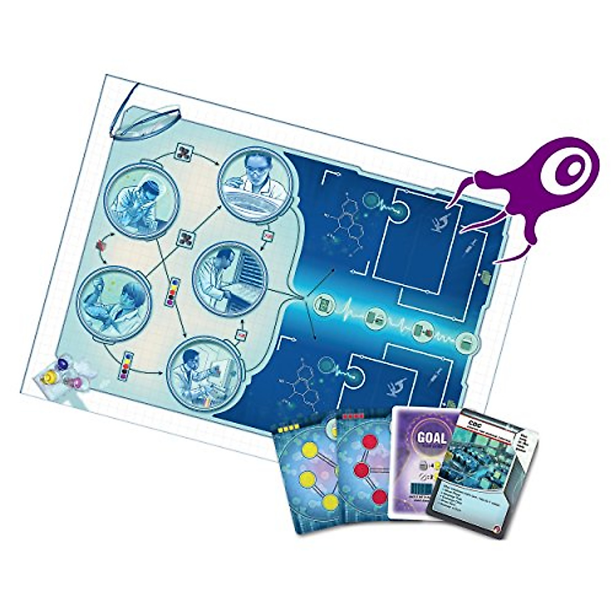 Pandemic in the Lab Board Game EXPANSION | Family, Strategy, Cooperative Board Game | Ages 8+ | 1 to 6 players | Average Playtime 45 minutes | Made by Z-Man Games