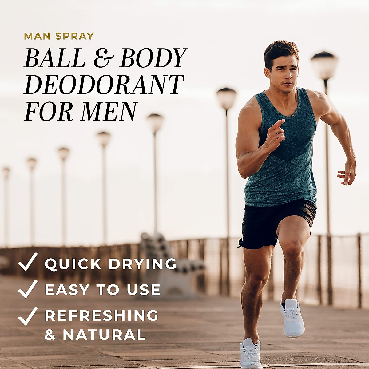 MILES DARCY Man Spray - Body & Ball Deodorant For Men - Protecting & Refreshing Against Odors, Itchiness, Skin Irritations, Chafing & Sweating