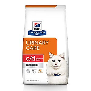 Hill's Prescription Diet c/d Multicare Stress Urinary Care with Chicken Dry Cat Food, Veterinary Diet, 8.5 lb. Bag