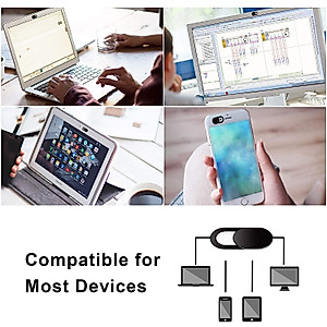 LorXI Webcam Slide Cover, 3 Pack Ultra Thin Camera Cover Slide Apply to Laptop, Tablet, Smartphone, Protect Your Privacy (Couple Panda)