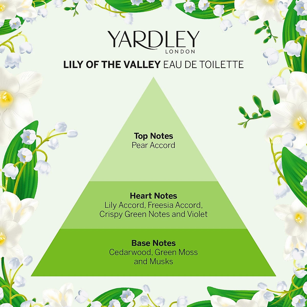 Lily of The Valley by Yardley of London for Women Eau De Toilette Spray, 4.2 Ounce