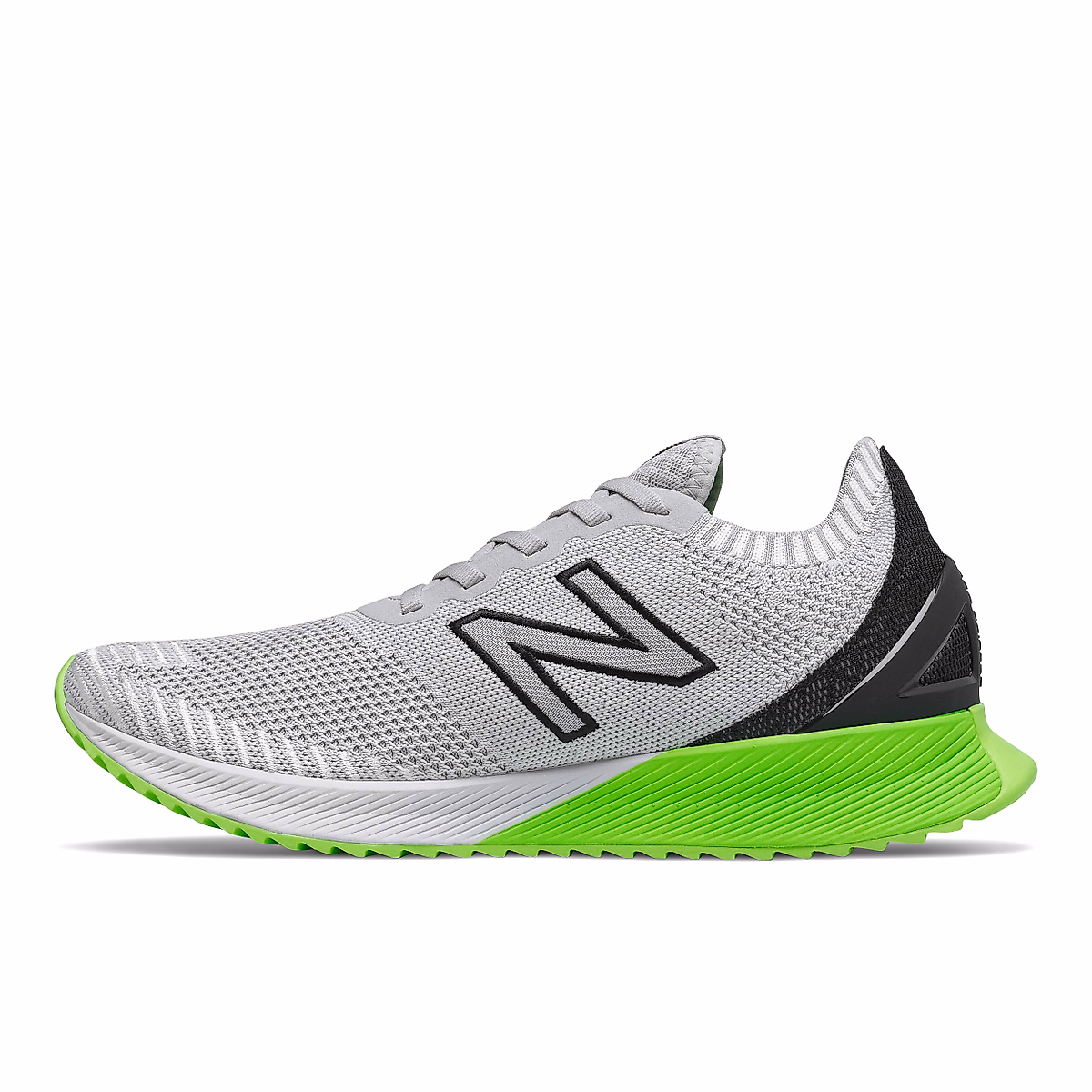 New Balance Men's FuelCell Echo V1 Running Shoe, Light Aluminum/Black, 8.5