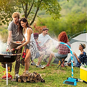 DRNCURN Misters for Outside Patio, Portable Misting Cooling System with Three Spary Nozzles, Stand Flexible&Adjustable Mister for Outdoor Patio Cooling Pool BBQ Kids Water Playing