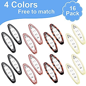 16 Pieces 2.8 Inch Big Oval Water Drop Shape Women Hair Clips Metal Stoving Varnish No Slip Hair Barrettes for Girls Women Accessories(Adorable Color)
