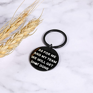 Eulalia Eclogue Keychain for Bosses, Funny Gag Gift, Stainless Steel, Black