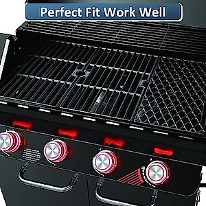 Adviace Grill Replacement Parts for Dyna Glo DGH474CRP, DGH483CRP, DGH474CRN-D, DGH474CRN, Cast Iron Grill Grates, Porcelain Heat Plates Shields Tents and Burners for Dyna-Glo Grill Replacement Parts.