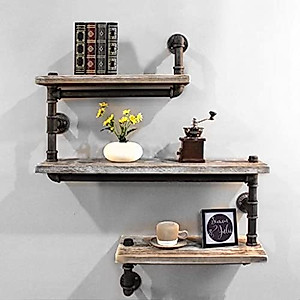 TJLSS Living Room Shelf - Hanging Cube Floating Shelves Vintage Floating Shelves, Retro Wall Shelf, Bathroom Organizer, Industrial Storage Rack