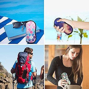 Fintie Glasses Case with Carabiner, Ultra Light Portable Neoprene Zipper Sunglasses Soft Case